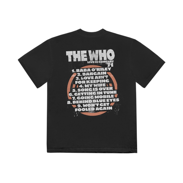 The Who Live in Concert Black T-Shirt - The Who Official Store