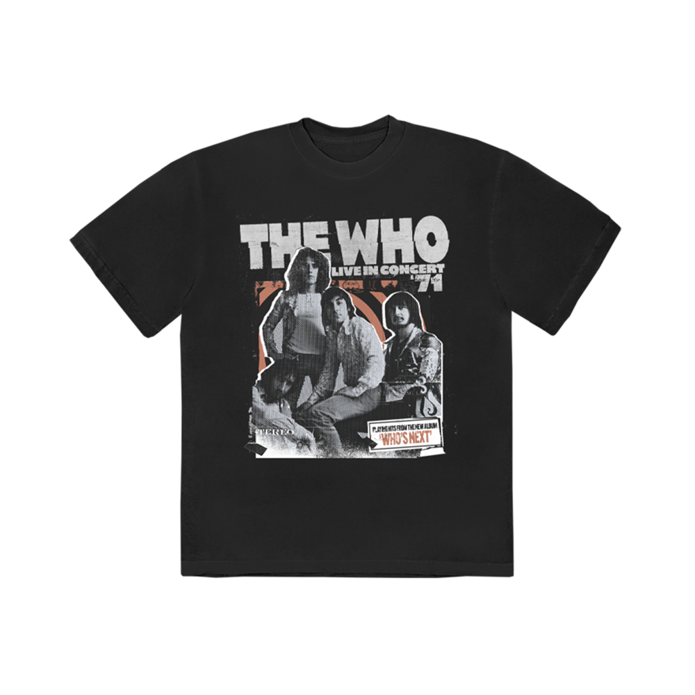 The Who Live In Concert Black T Shirt The Who Official Store The Who Live In Concert Black T Shirt The Who Official Store